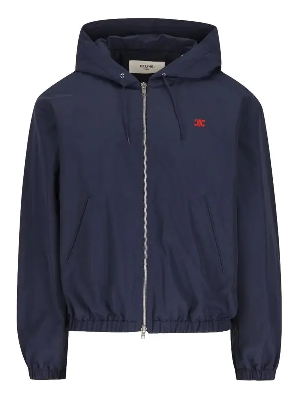 Celine Nylon Windbreaker With Triomphe Embroidery - Multicolor