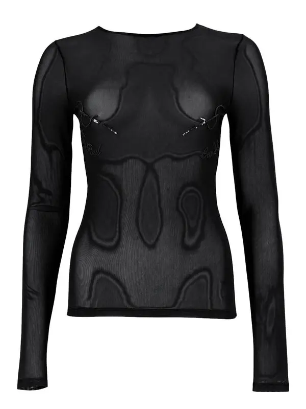 JEAN PAUL GAULTIER Needles Long Sleeve Top - Black