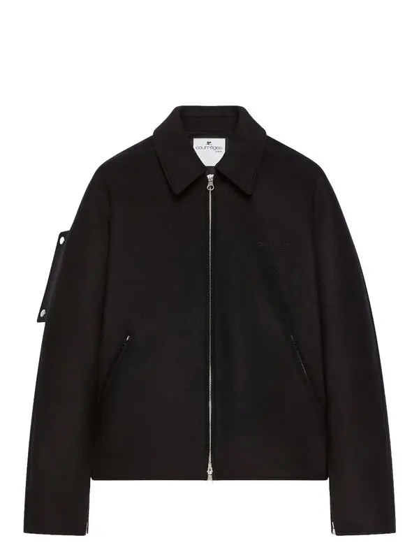 COURREGES Wool Bomber Jacket - Black