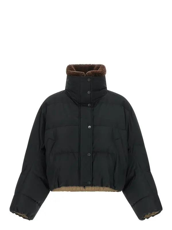 Brunello Cucinelli Cropped Down Jacket - Black