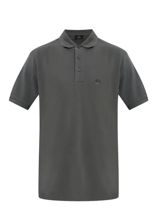 Etro Logo Cotton Polo Shirt - Multicolor