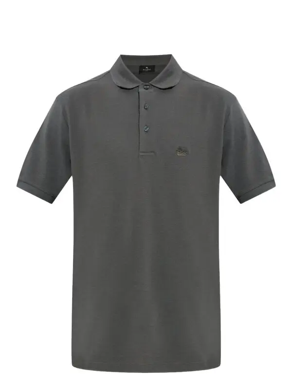 Etro Logo Cotton Polo Shirt - Multicolor