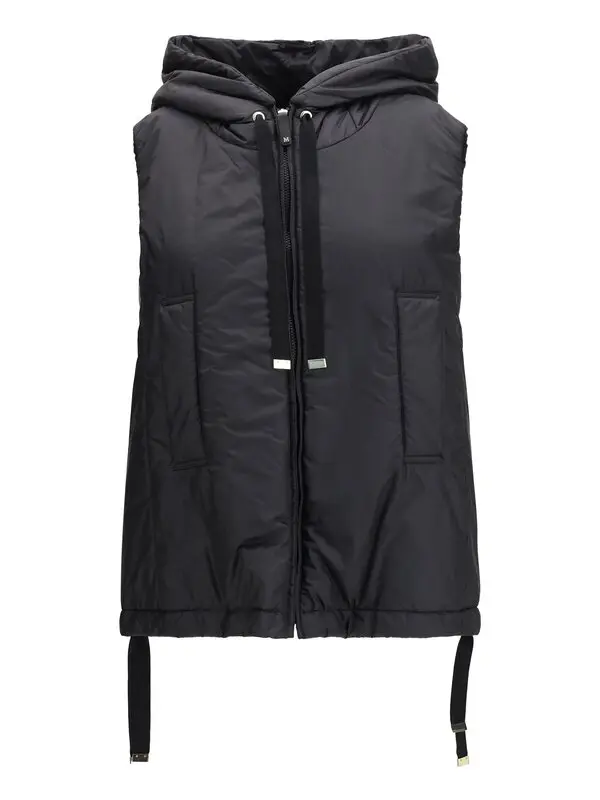 Max Mara Hooded Padded Vest - Black