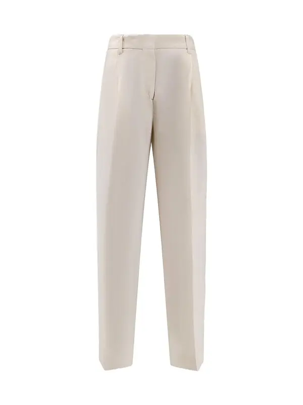 TOTEME Double-pleat Fluid Viscose Trousers - Cream