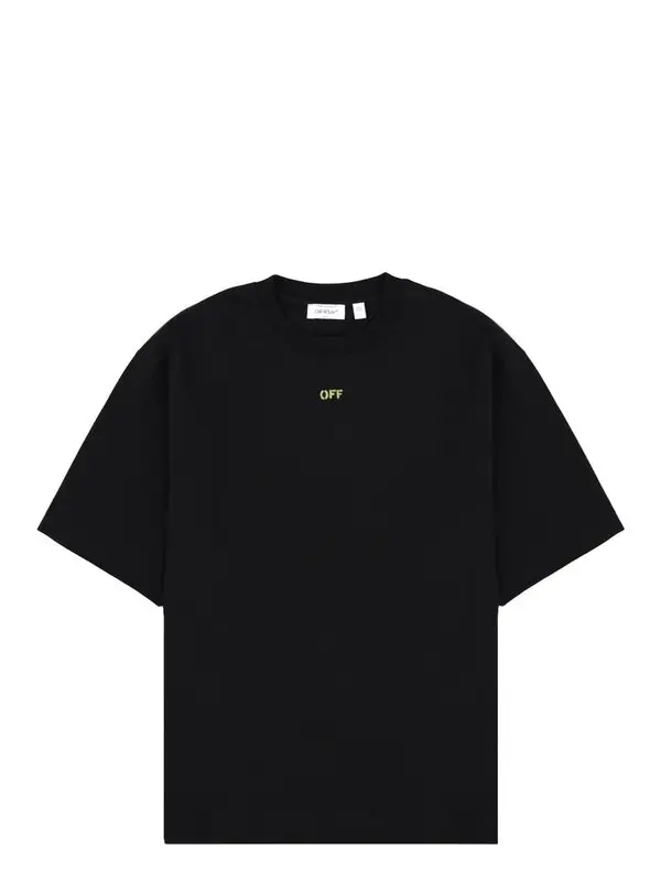 Off-White T-shirt With Logo - Black