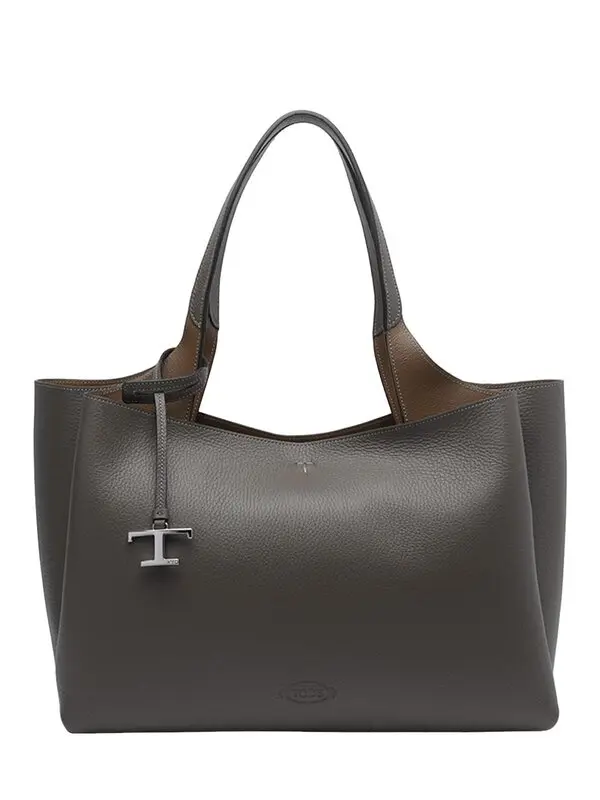 TOD'S Medium Leather Bag - Gray