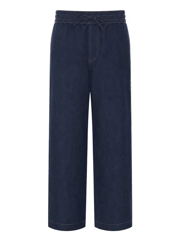 Loewe Anagram Logo Drawstring Denim Pants - Blue
