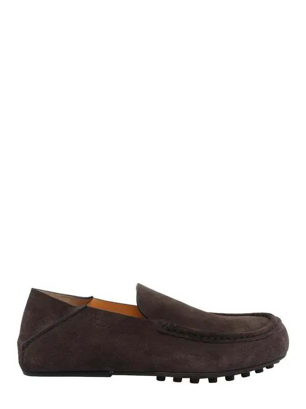TOD'S Suede Pantofola Loafers - Brown