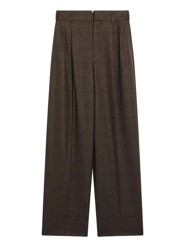 Loro Piana Check-pattern Trousers In Wool And Cashmere - Multicolor