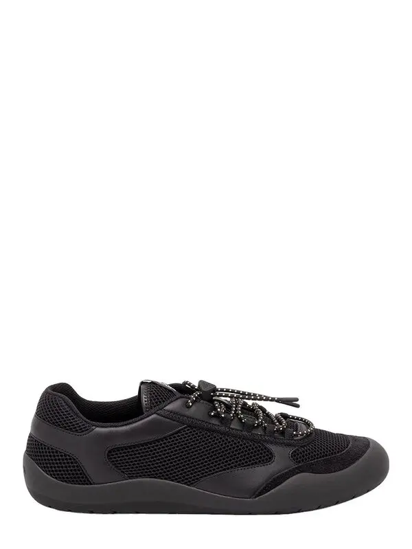 Prada Speedrock Leather And Mesh Sneakers - Multicolor