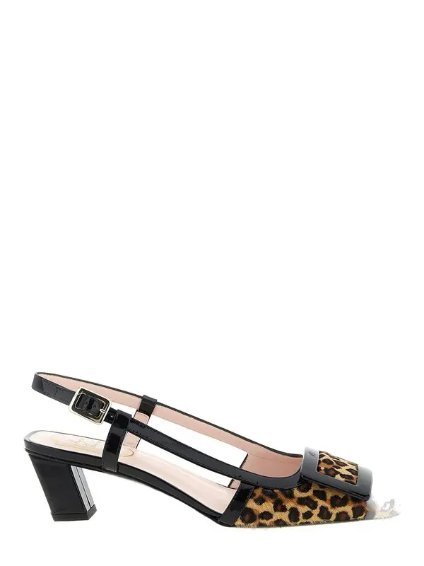 ROGER VIVIER Calf Hair Slingback Pumps - Multicolor