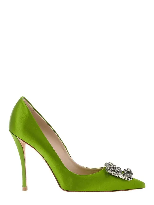 ROGER VIVIER Flower Strass Pumps - Green