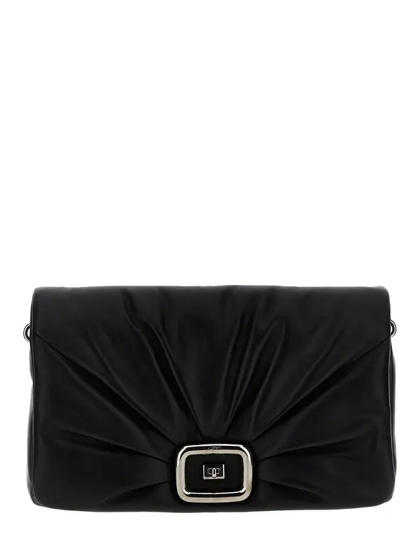 ROGER VIVIER Viv' Choc Large Shoulder Bag - Black