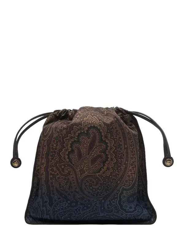 Etro Paisley Printed Pouch - Brown