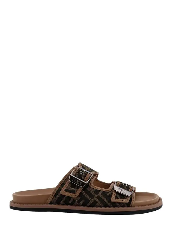 Fendi Ff Jacquard Fabric Feel Sandals - Multicolor