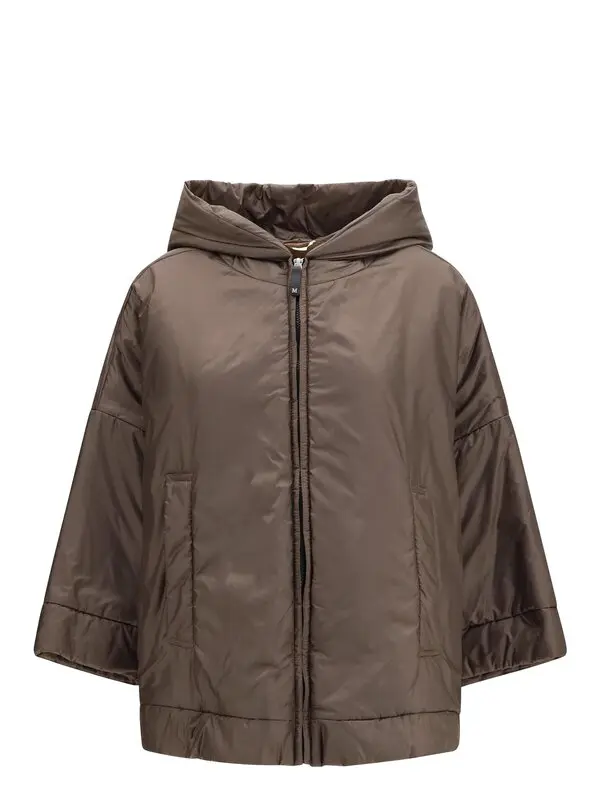 Max Mara Hooded Canvas Jacket - Brown