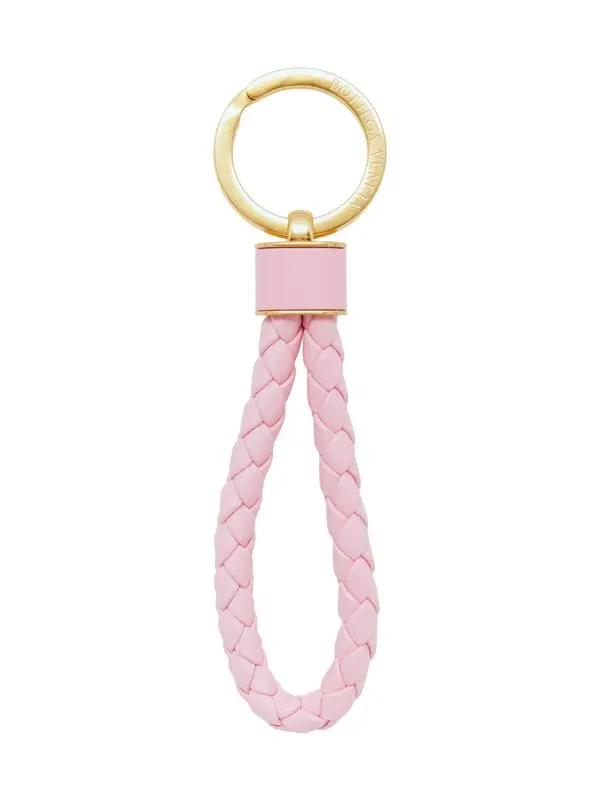 Bottega Veneta Intreccio Keyring - Pink