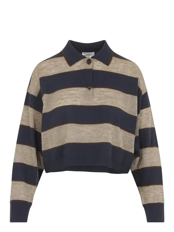 Brunello Cucinelli Knit Polo - Blue