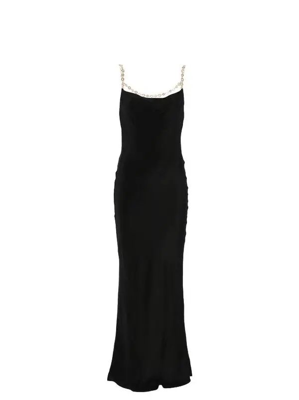 Cult Gaia Silk Cowl Neck Evening Dress - Black