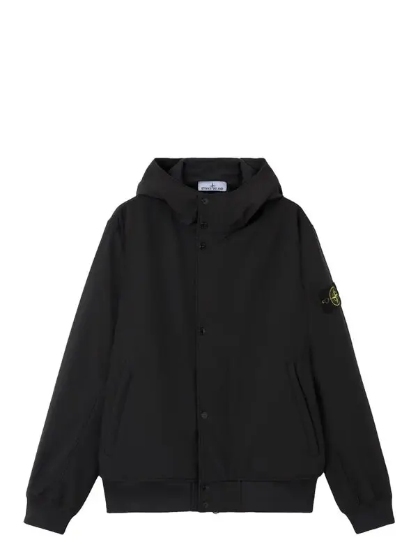 Stone Island Hooded Parka - Black