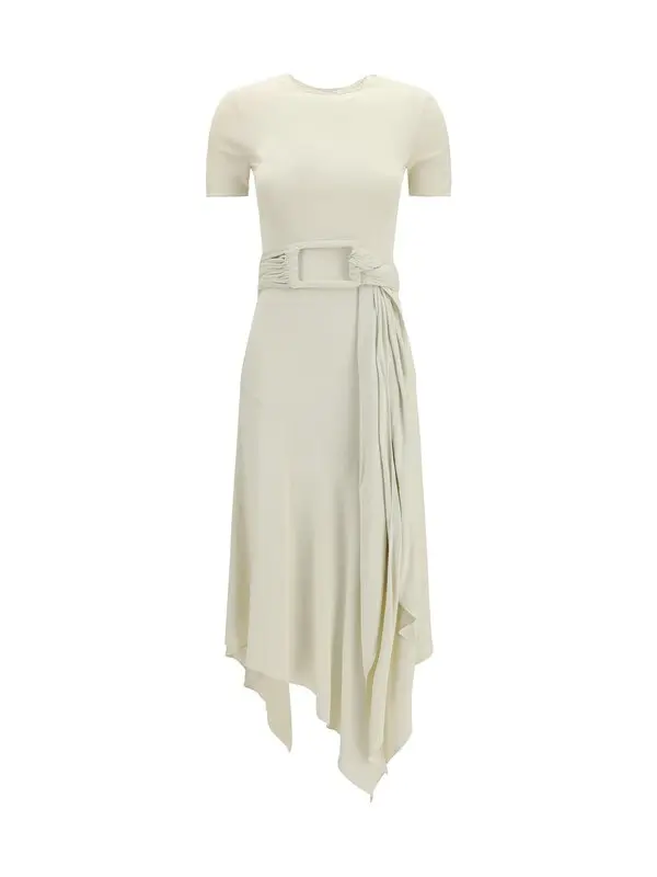Alaïa Belted Jersey Dress - Multicolor