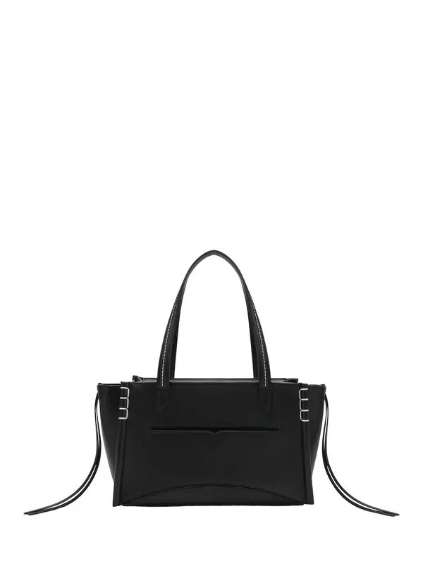 JW Anderson Elongated Loafer Cabas Bag In Leather - Black