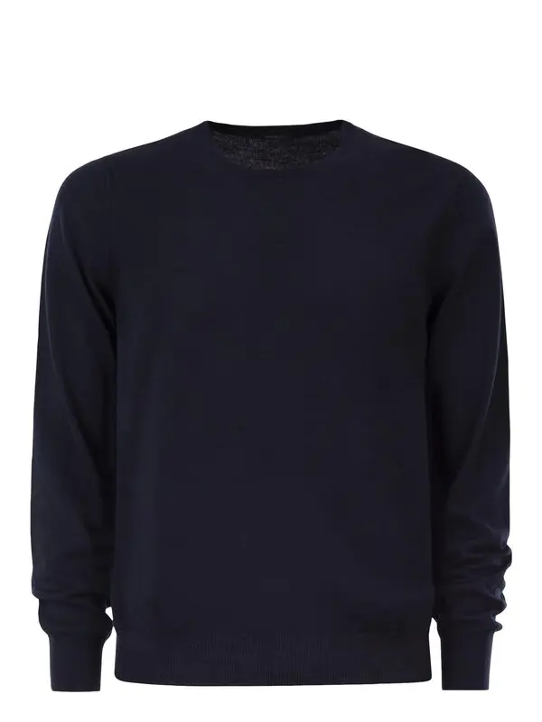 Kiton Long-sleeved Wool Crew Neck Jumper - Multicolor