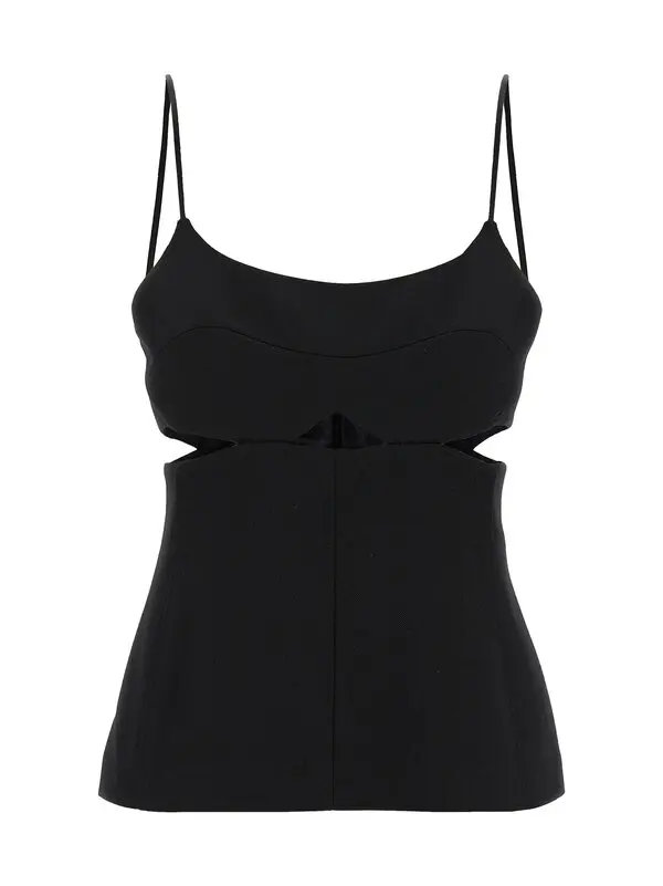 Victoria Beckham Cut-out Cami' Top - Black