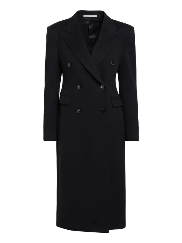Tagliatore Double-breasted Wool Overcoat - Blue