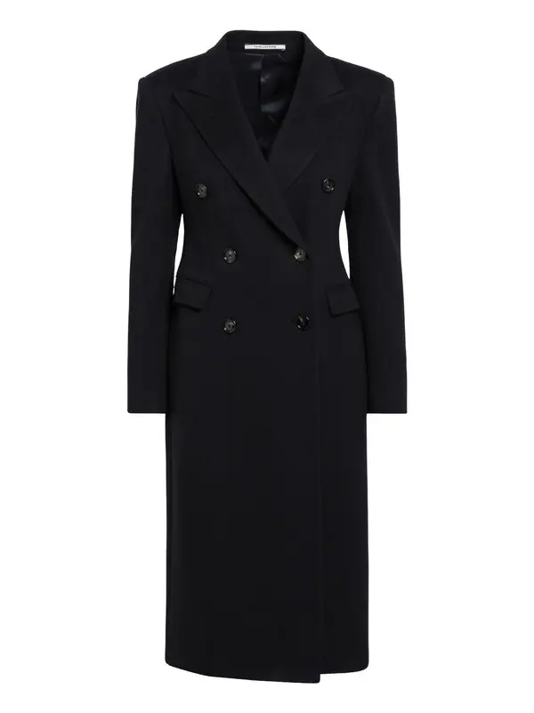 Tagliatore Double-breasted Wool Overcoat - Blue
