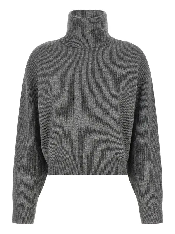 Brunello Cucinelli English Ribbed Sweater - Gray