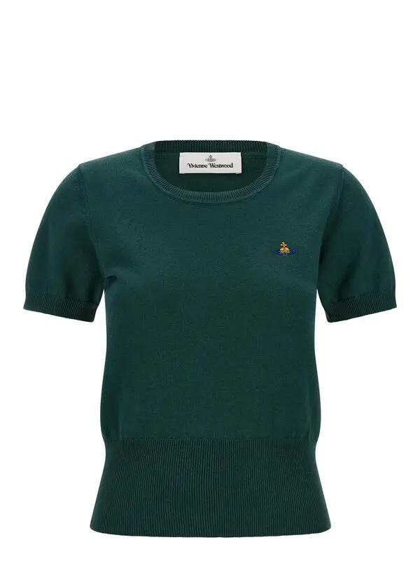 VIVIENNE WESTWOOD Bea Cotton-cashmere Knit Top - Green