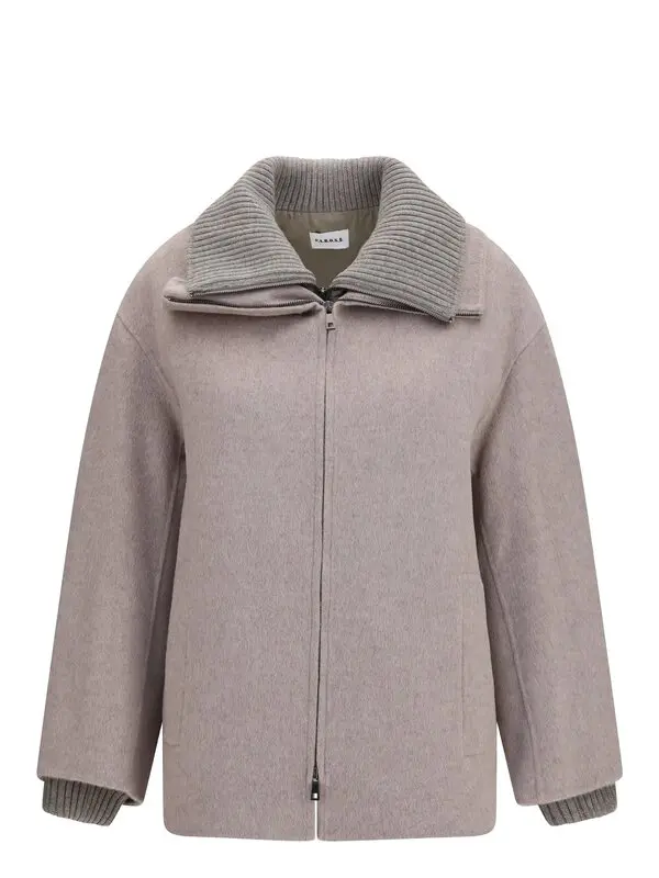 P.a.r.o.s.h Double Wool And Quilted Jacket - Cream