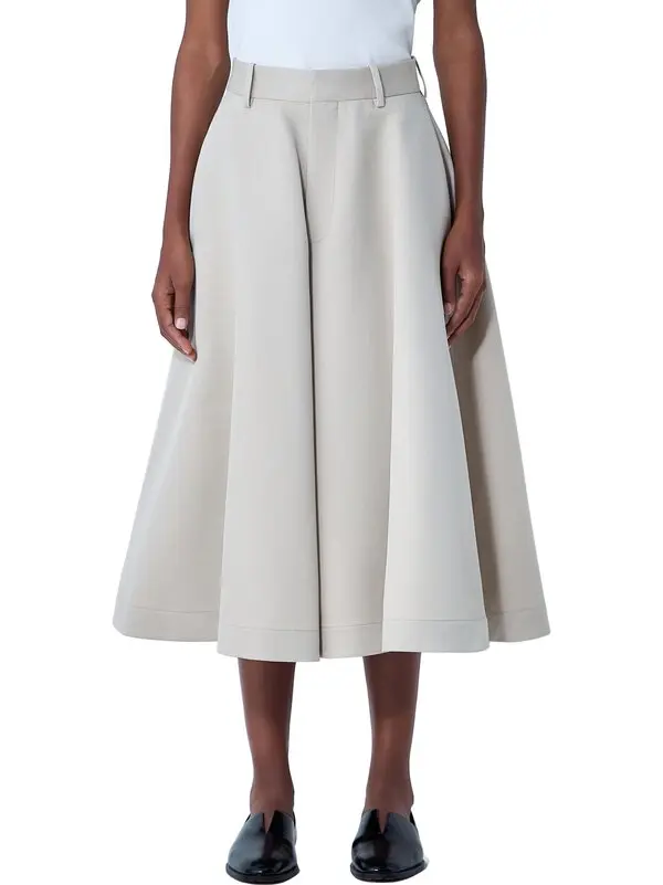 Bottega Veneta Silk-and-cotton-twill Culotte - Gray