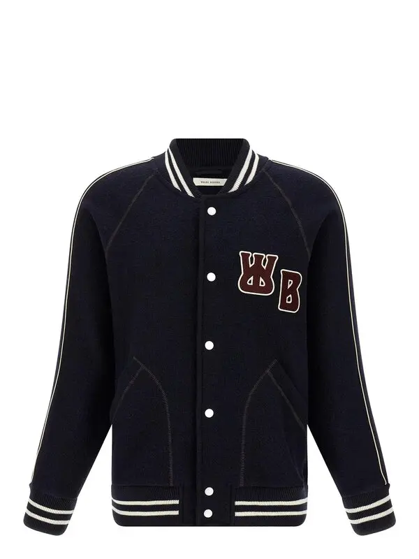 WALES BONNER The October Varsity' Bomber Jacket - Blue
