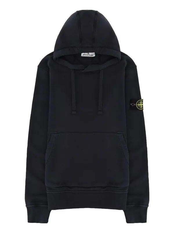Stone Island Logo Hoodie - Blue