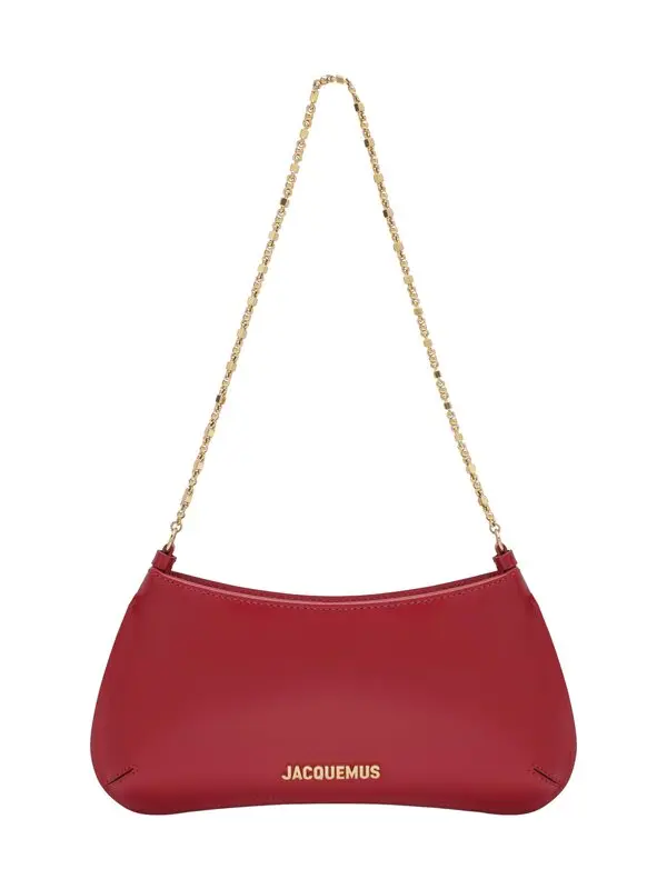 Jacquemus Le Bisou Chaine Patent Leather Bag - Red