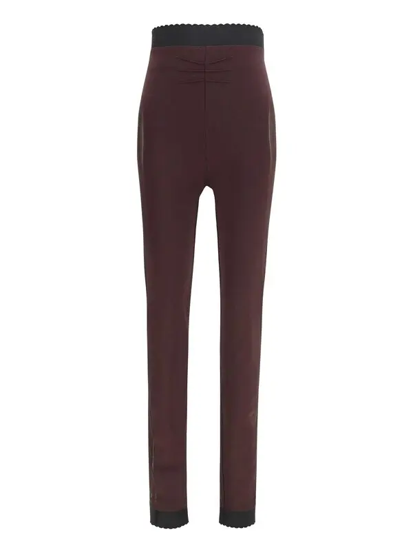 Attico Sheer Detail Leggings - Purple