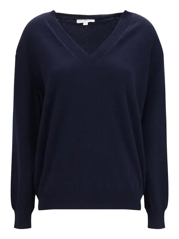 Malo Cashmere V-neck Sweater - Blue