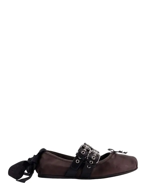 Miu Miu Leather Ballerinas - Multicolor