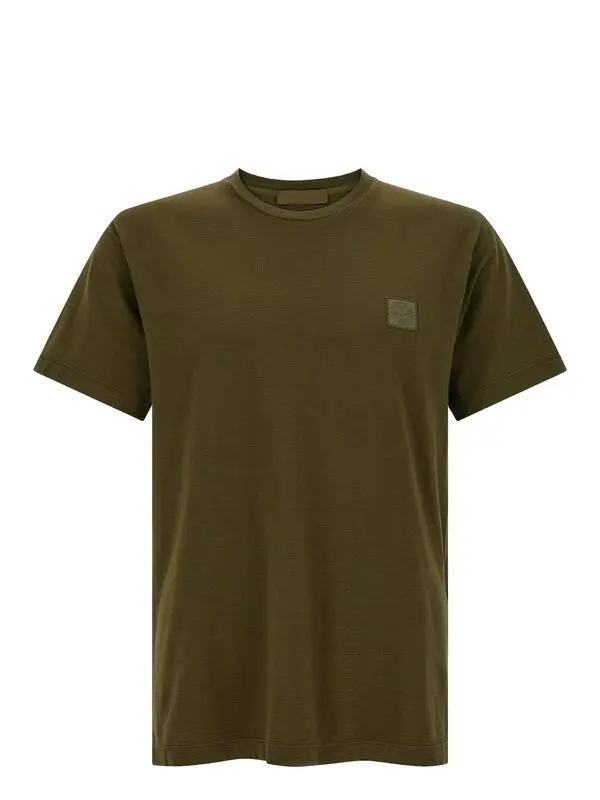 Stone Island Badge Ghost' T-shirt - Green