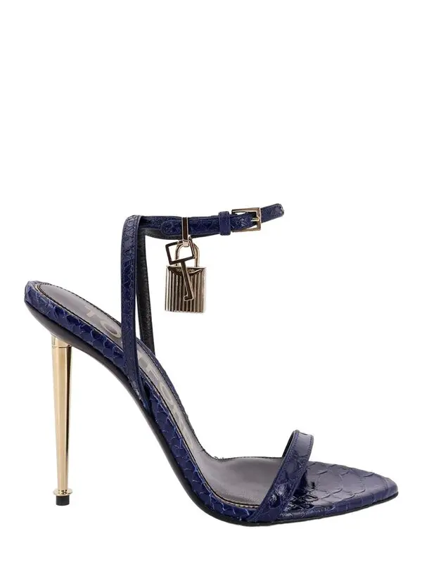 TOM FORD Laminated Leather Sandals With Iconic Padlock - Multicolor