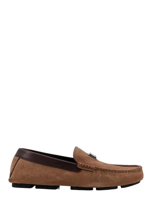 Dolce & Gabbana Suede Loafers With Leather Inserts - Multicolor