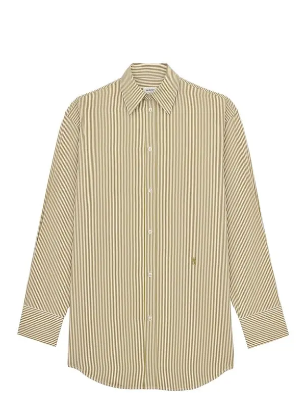 Saint Laurent Striped Cotton Shirt - Multicolor