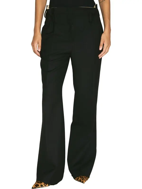 Prada Wool Gabardine Pants - Black