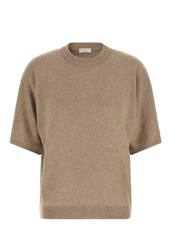 Brunello Cucinelli Diamante' Sweater - Cream