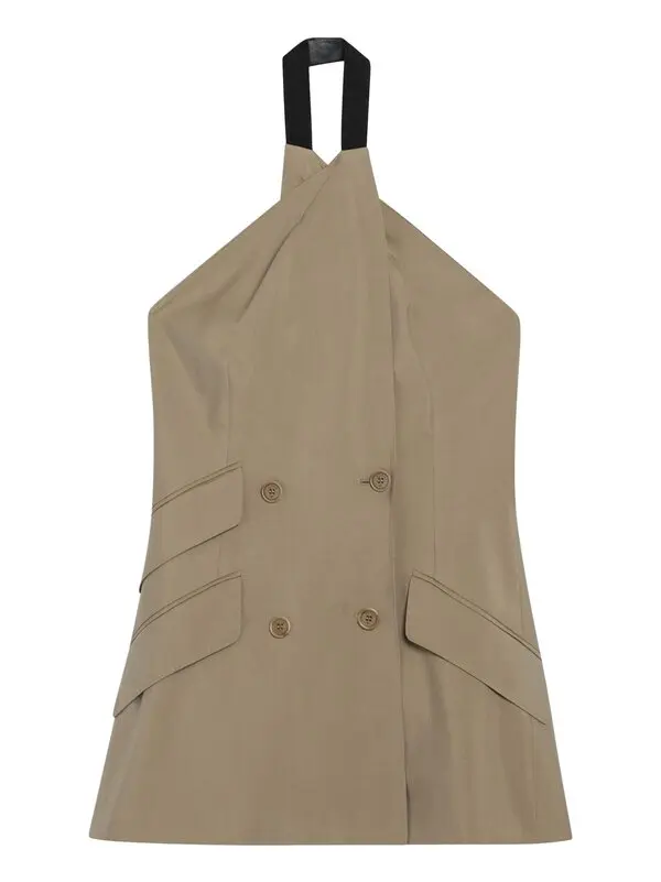 Max Mara Wool And Silk Poplin Sleeveless Jacket - Cream