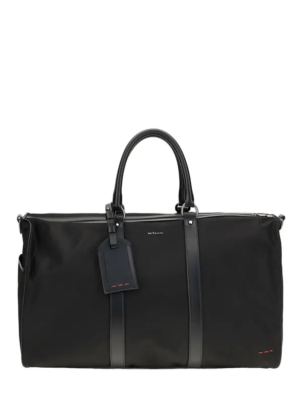 Kiton Leather-trim Travel Duffle Bag - Black