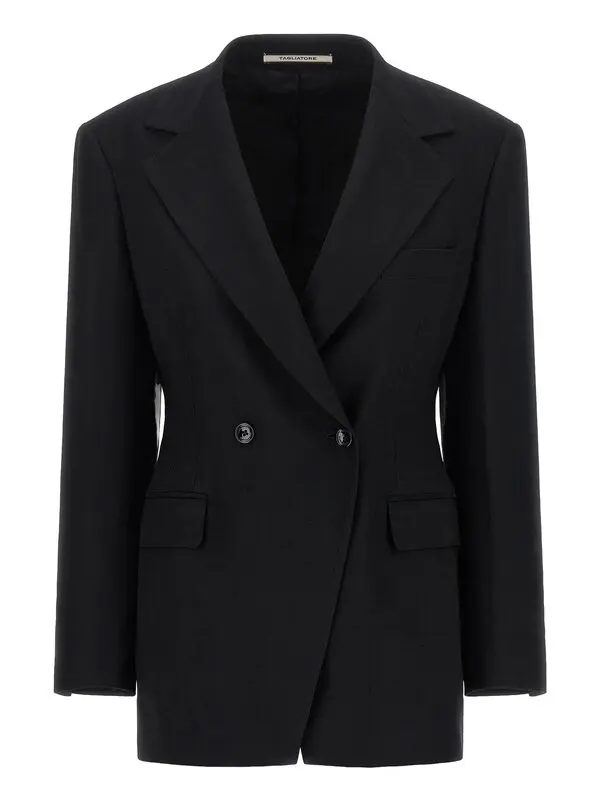 Tagliatore Astra Double Breasted Suit - Black