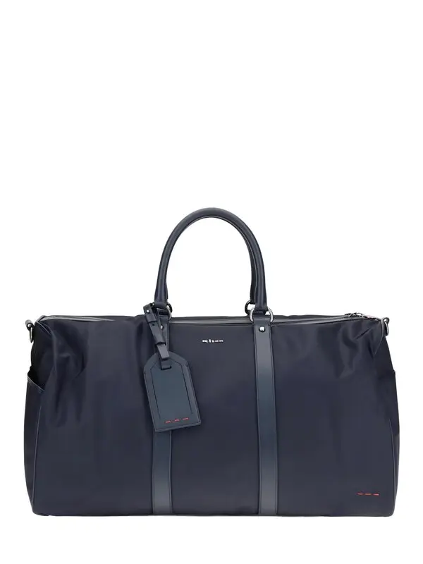 Kiton Leather-trim Travel Duffle Bag - Blue